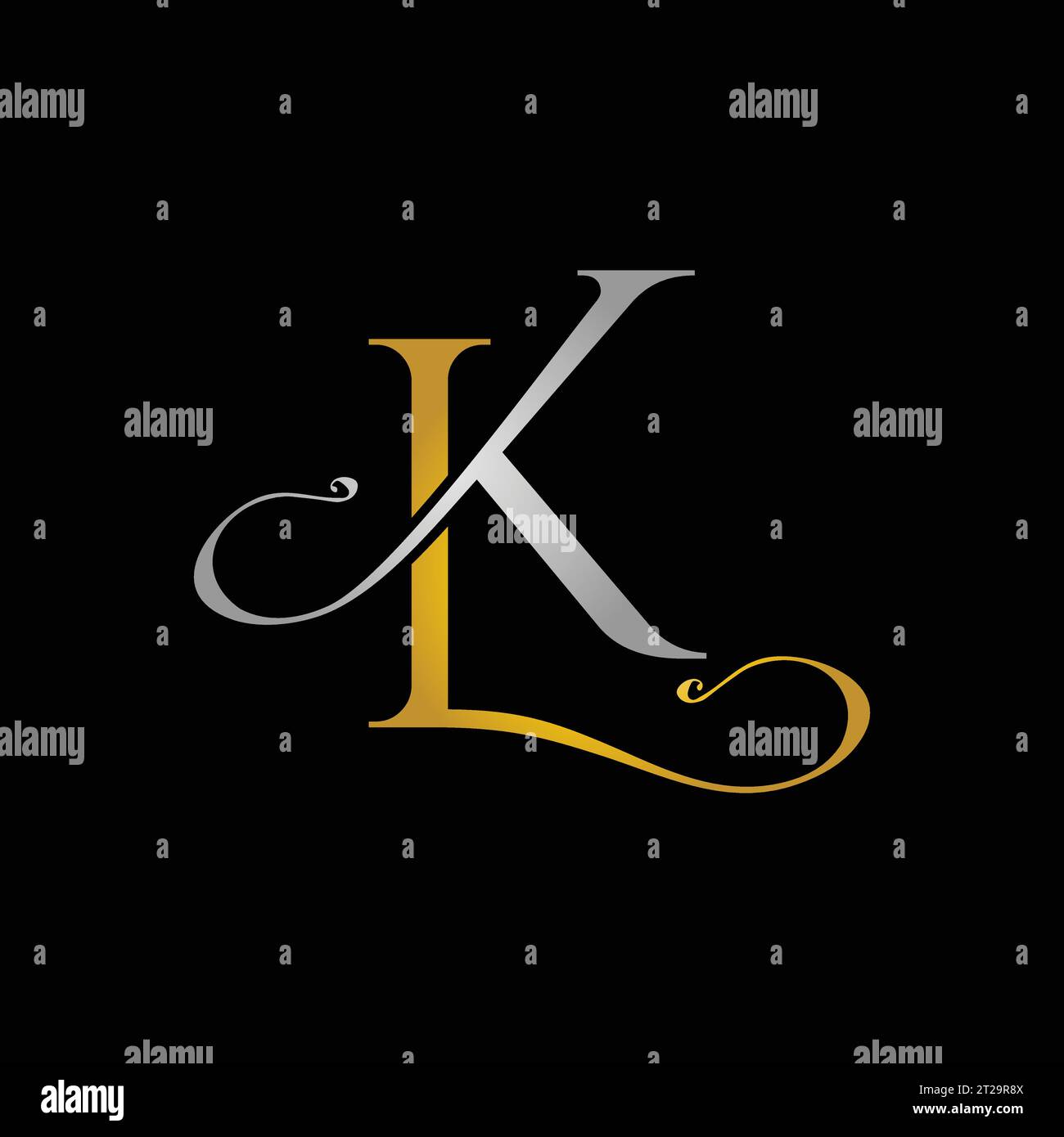 Lk Logo Lk Monogram Initials Kl Logo Letter Kl Logo Elegant Icon