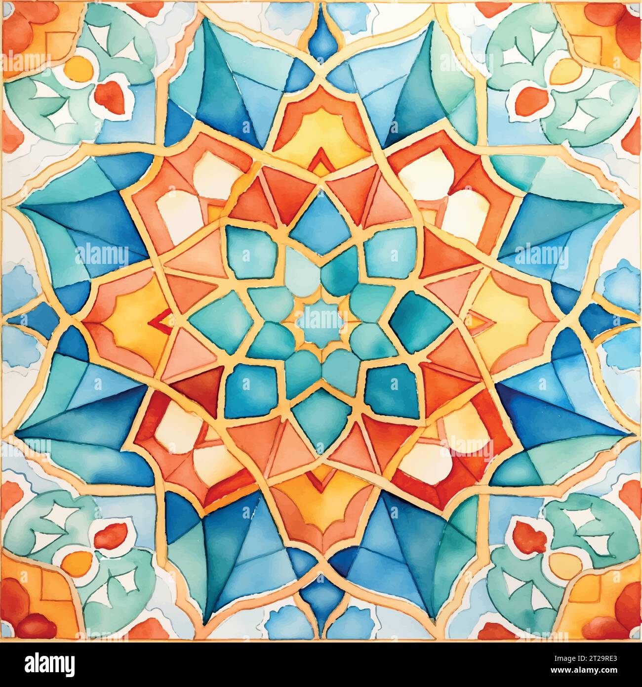 Islamic pattern watercolor hi-res stock photography and images - Alamy