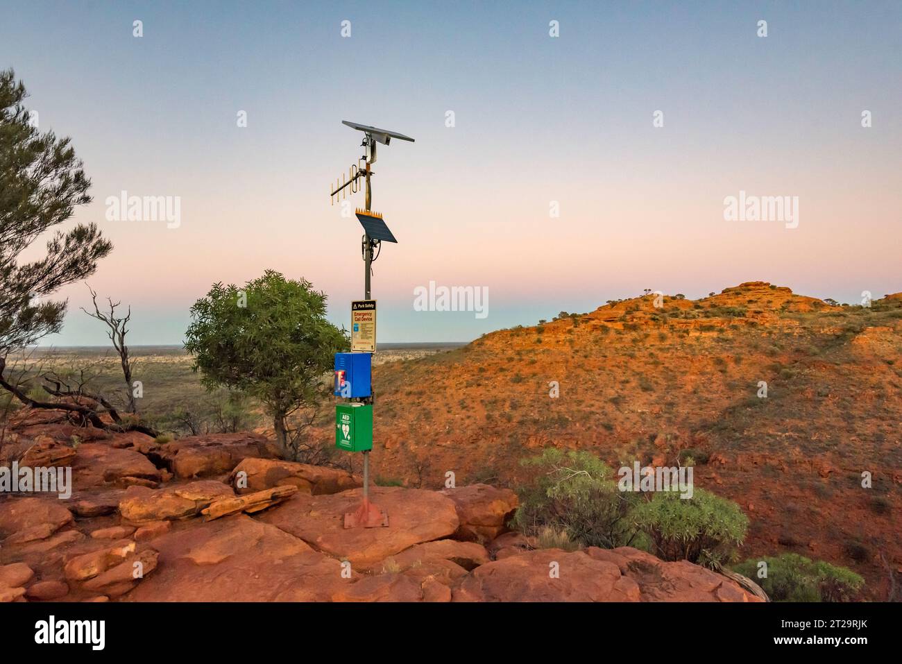 An AED (automated external defibrillator) and a solar-powered, battery ...