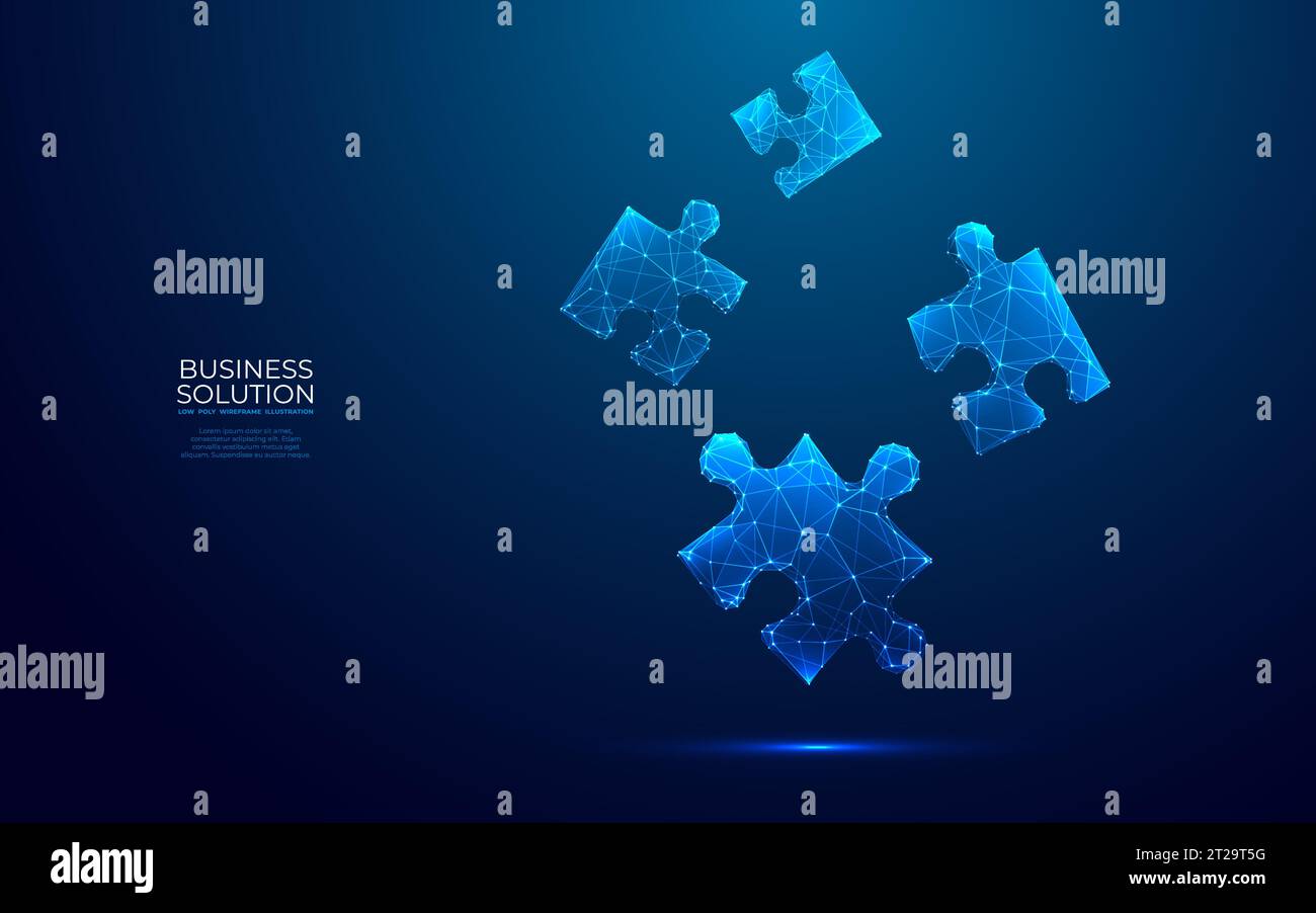 Digital puzzle. Abstract jigsaw.Business solution concept Stock Vector ...