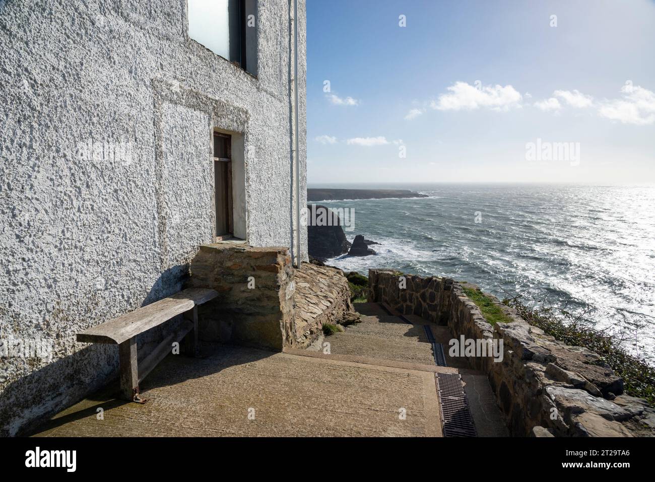 Elin's Tower overlooking the Irish Sea at South Stack, Anglesey, North ...