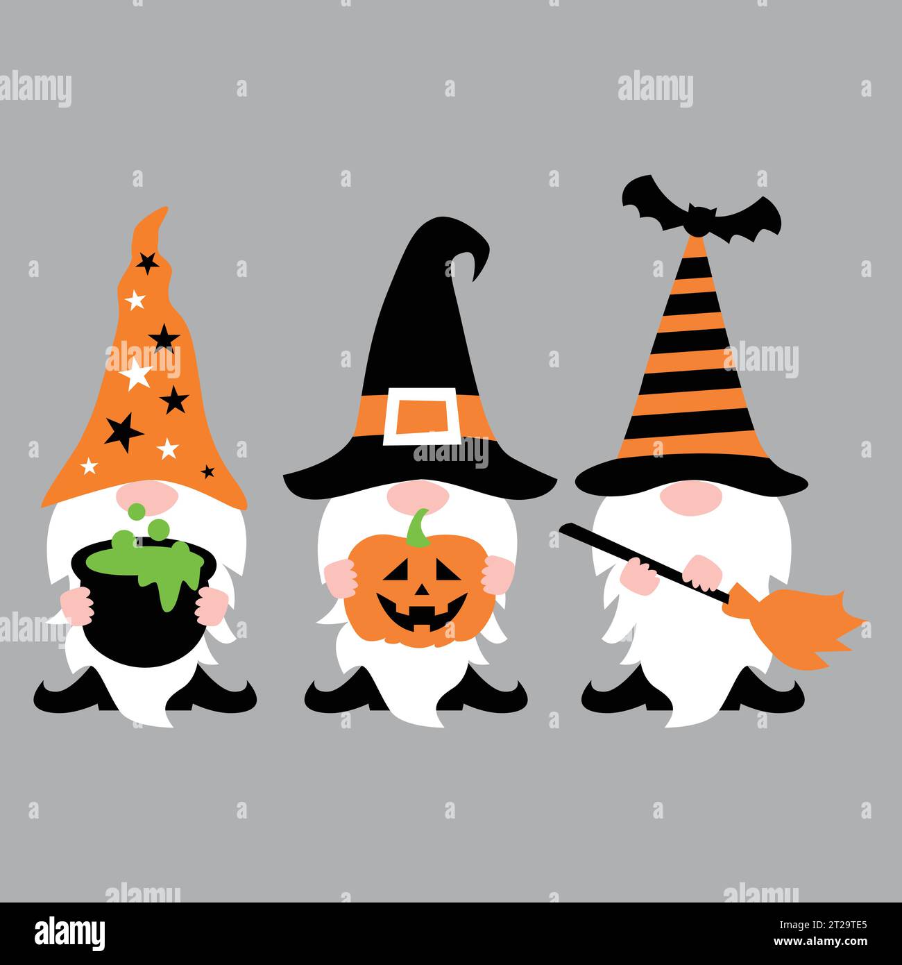 Watercolor illustration halloween cute Stock Vector Images - Alamy