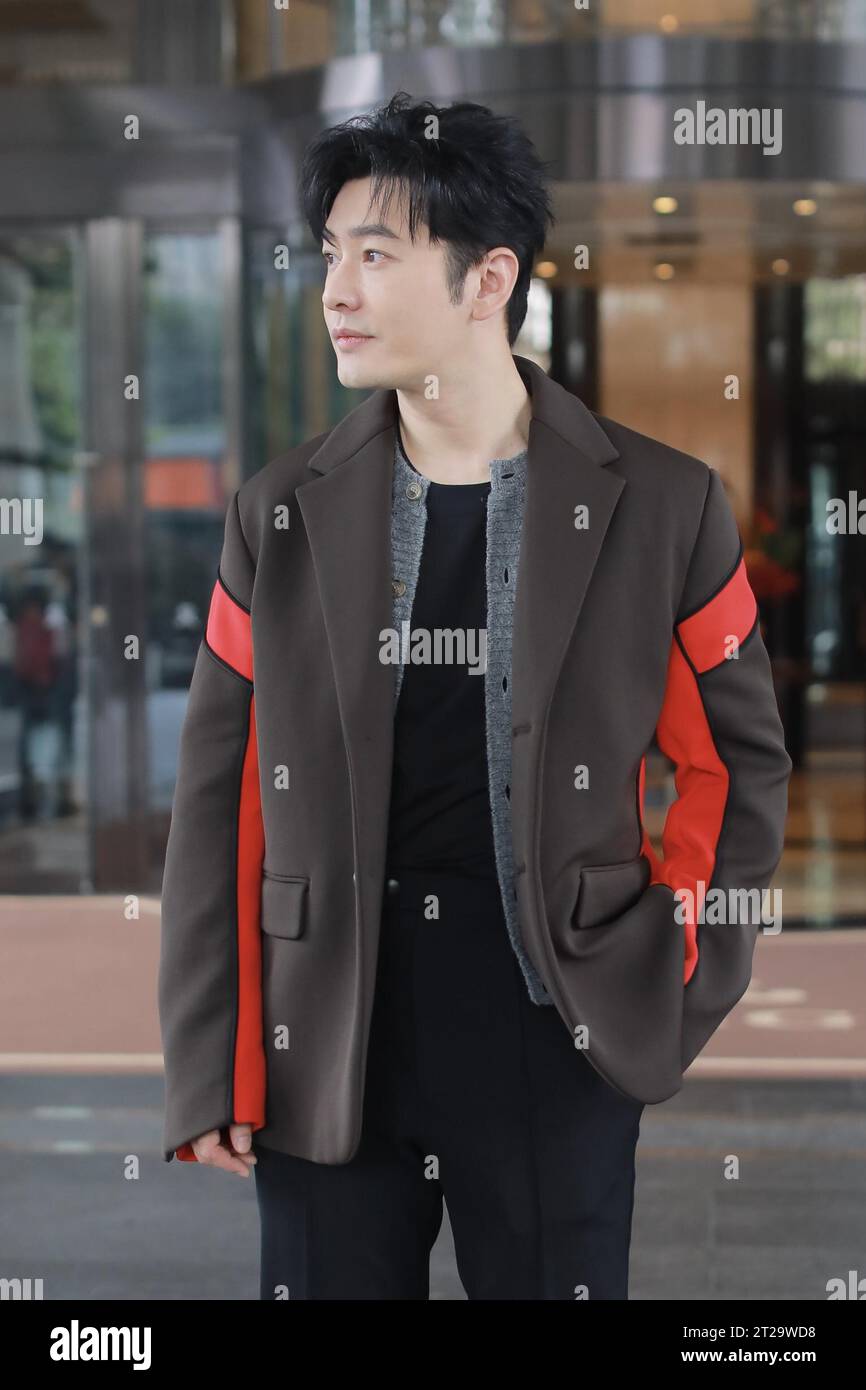Chinese actor, singer, businessman, and model Huang Xiaoming appears at ...