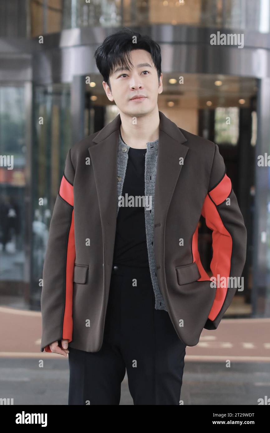 Chinese actor, singer, businessman, and model Huang Xiaoming appears at ...