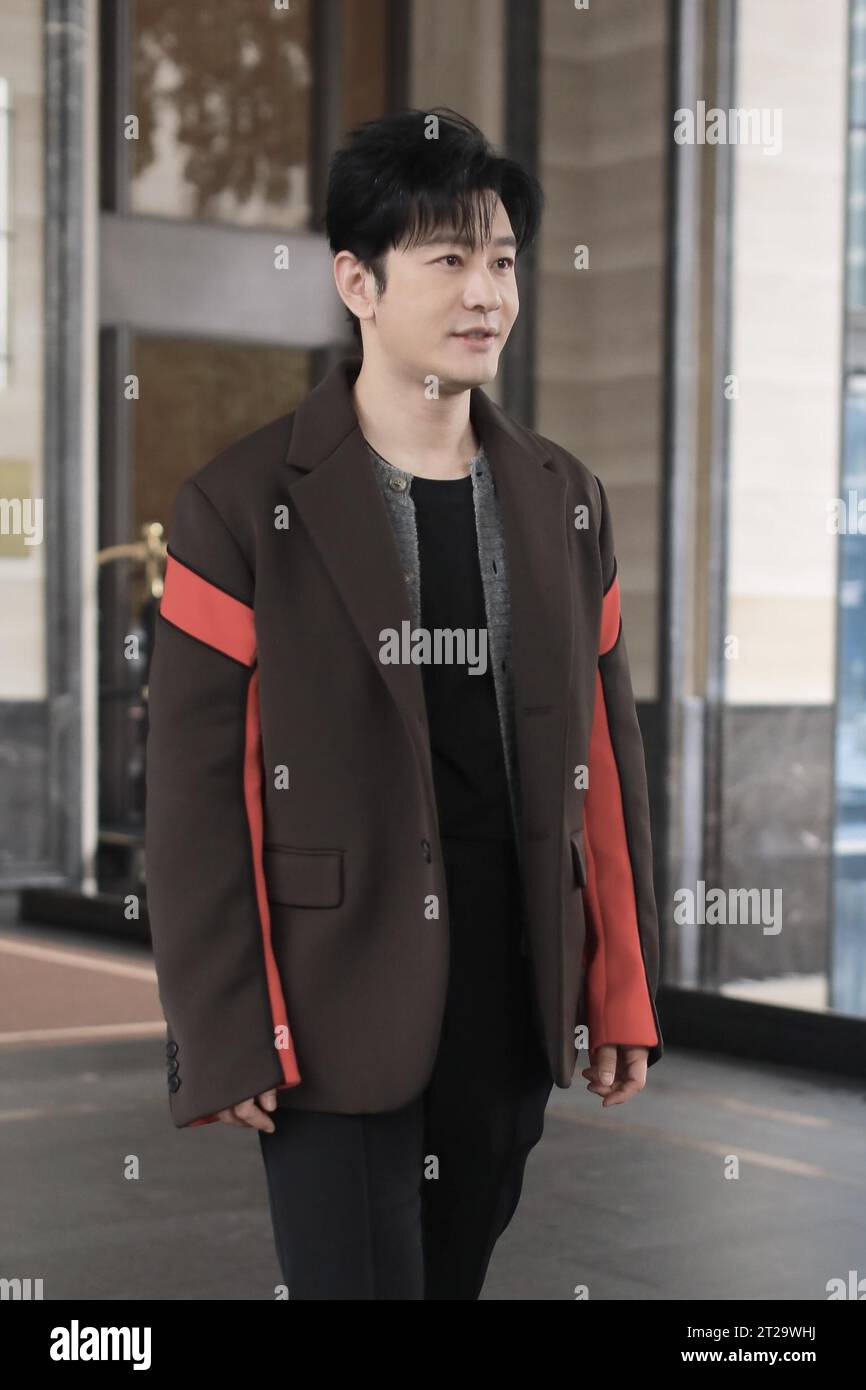 Chinese actor, singer, businessman, and model Huang Xiaoming appears at ...