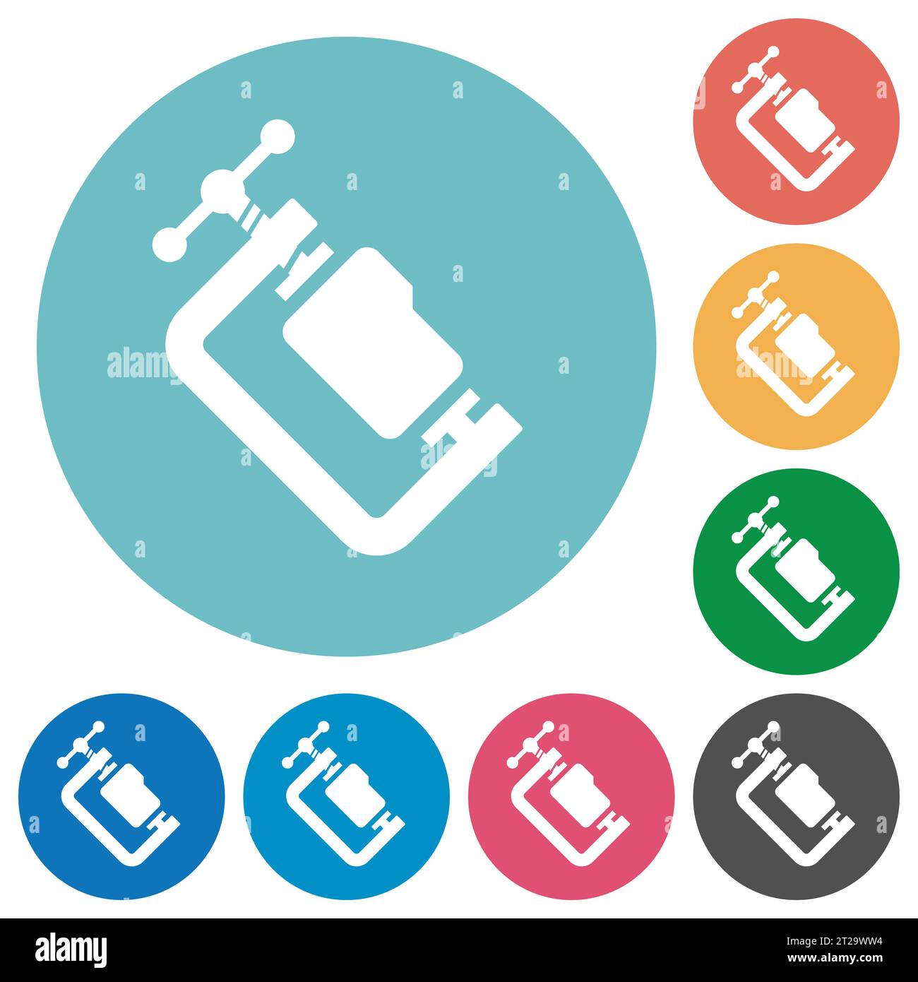 Folder compression solid flat white icons on round color backgrounds Stock Vector Image & Art ...