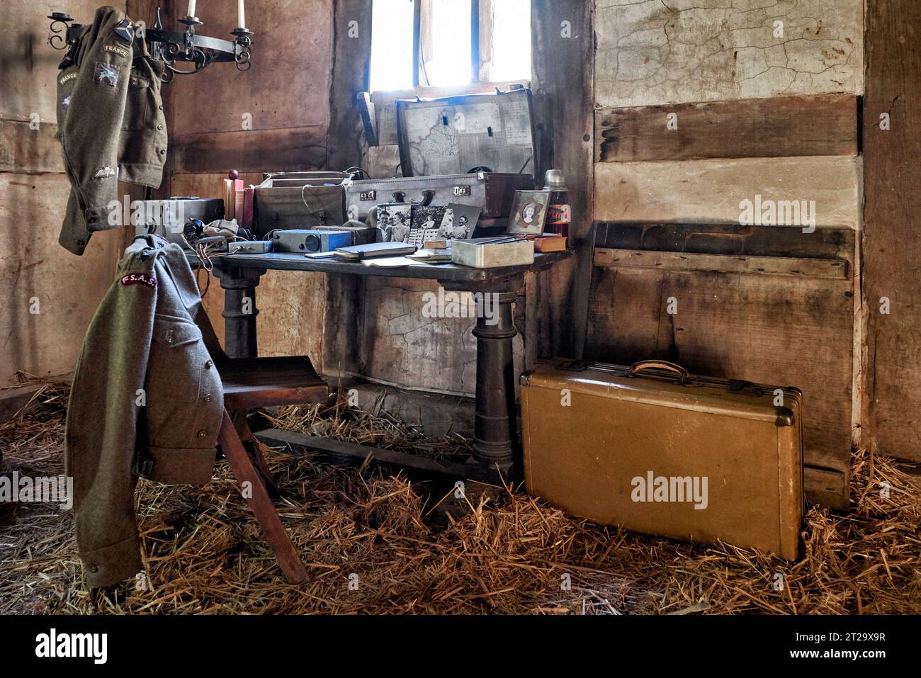 World War 2 objects, British army , 1940s Exhibition, Avoncroft Museum, Bromsgrove, England UK ...