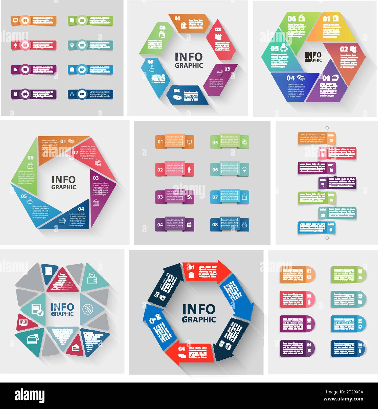 Vector paper triangle stickers and labels with realistic shadows for ...