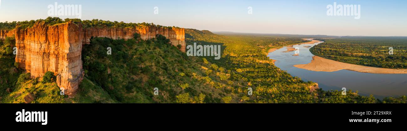 An aerial panoramic of the stunning Chilojo cliffs in Zimbabwe's ...