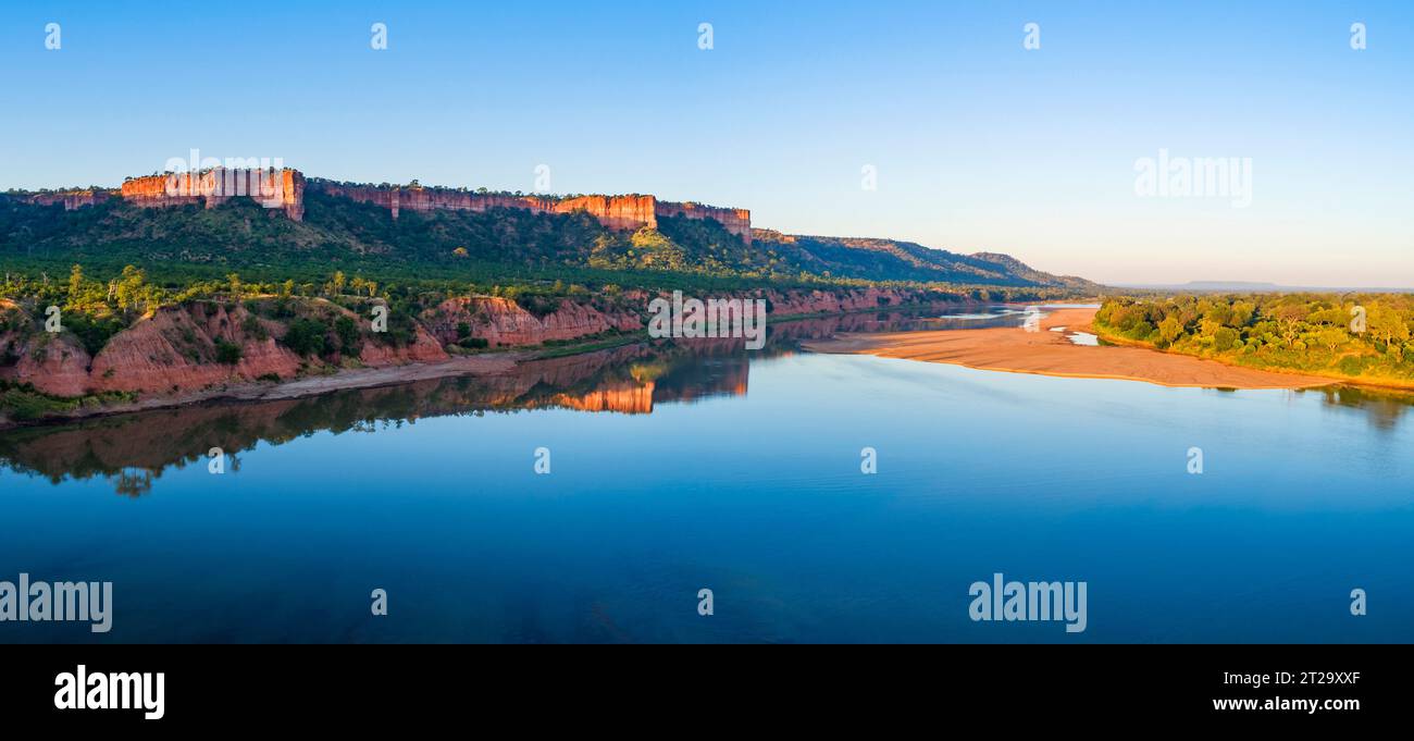 An aerial panoramic of the stunning Chilojo cliffs in Zimbabwe's ...