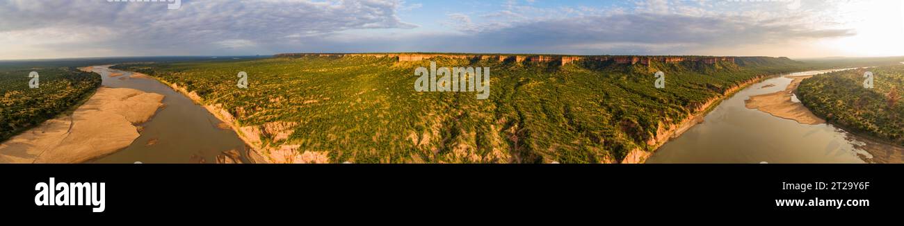 An aerial panoramic of the stunning Chilojo cliffs in Zimbabwe's ...