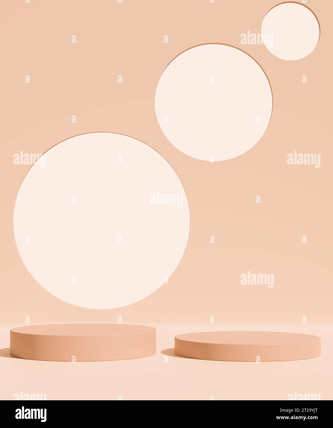 Empty round podium, modern pedestal and platform, stand stage, cylinder ...