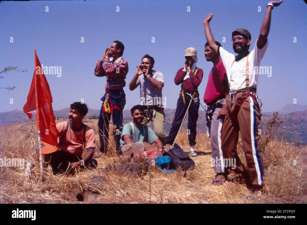 Trackers, Climbers at Lingada Fort, Maharashtra, India Stock Photo - Alamy