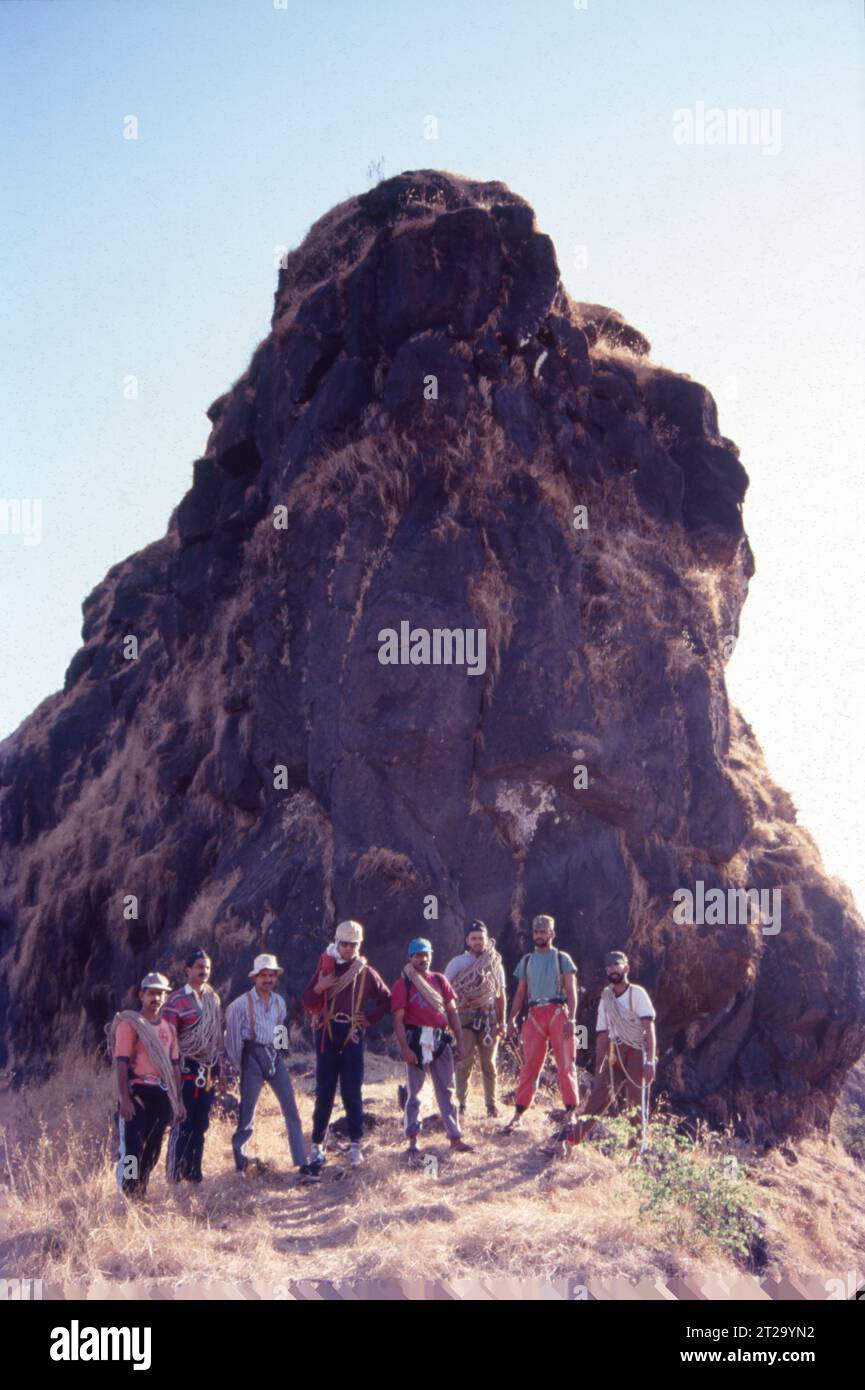Trackers, Climbers at Lingada Fort, Maharashtra, India Stock Photo - Alamy