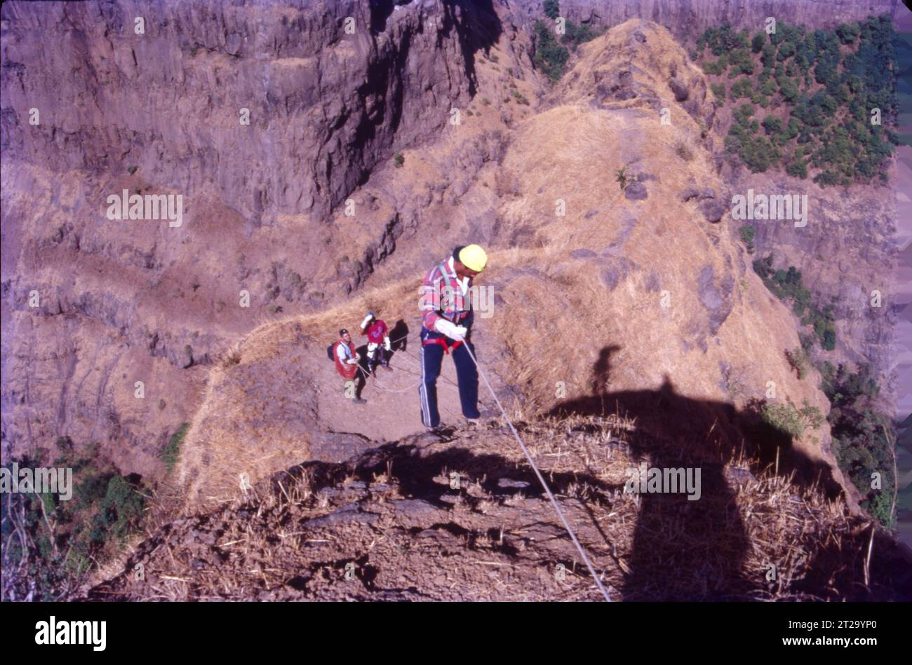 Trackers, Climbers at Lingada Fort, Maharashtra, India Stock Photo - Alamy