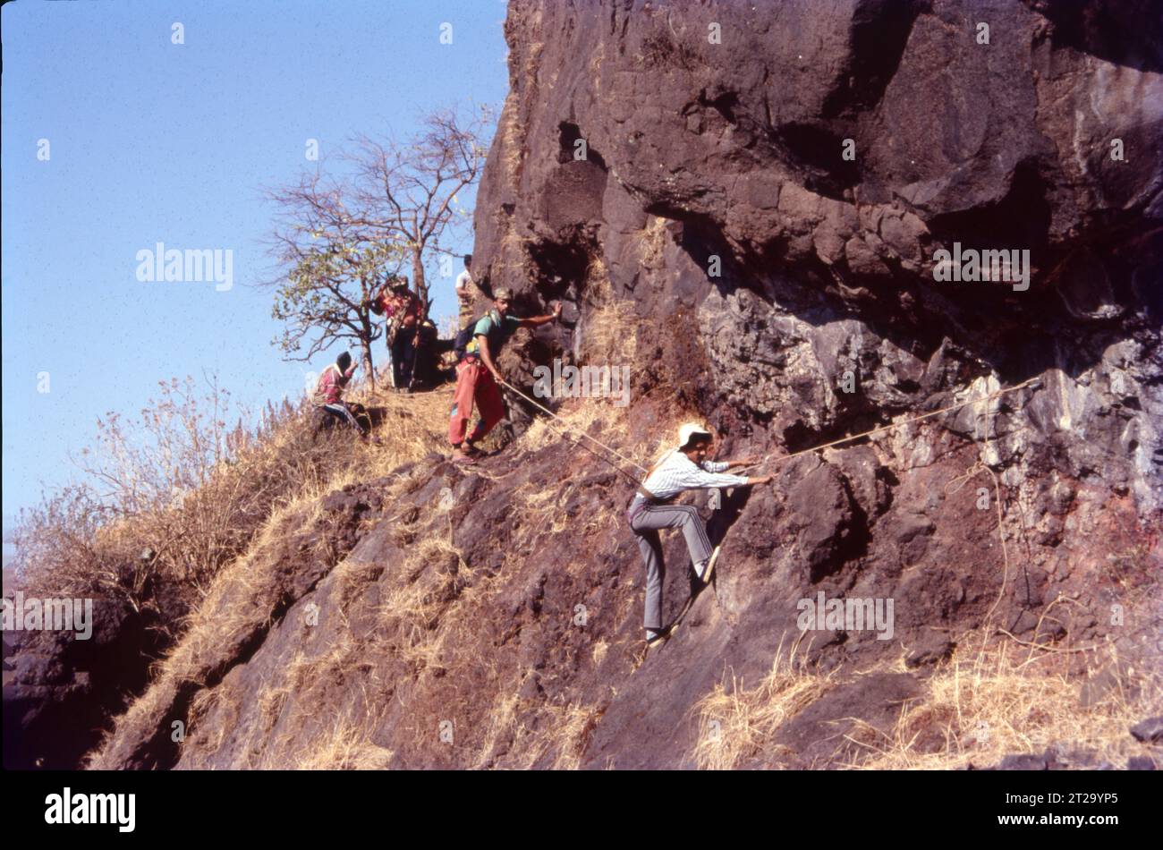 Trackers, Climbers at Lingada Fort, Maharashtra, India Stock Photo - Alamy