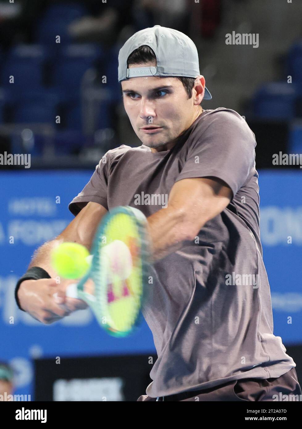 Tokyo, Japan. 18th Oct, 2023. Marcos Giron of the United States returns ...
