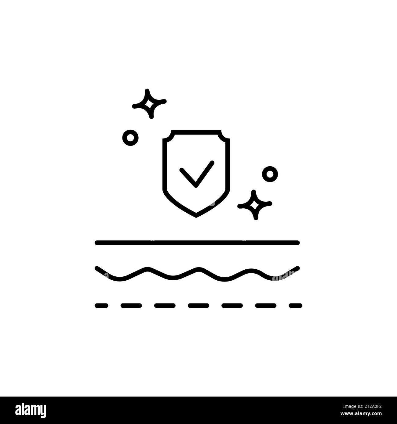 Healthy skin line black icon. Protection and medical support. Skin care ...