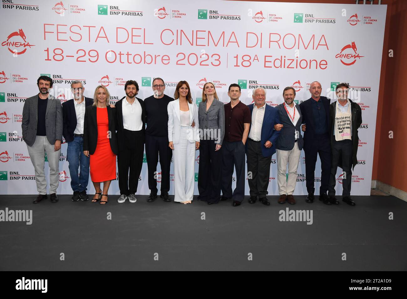 Rome, Italy. 18th Oct, 2023. Francesco Centorame, Valerio Mastandrea ...