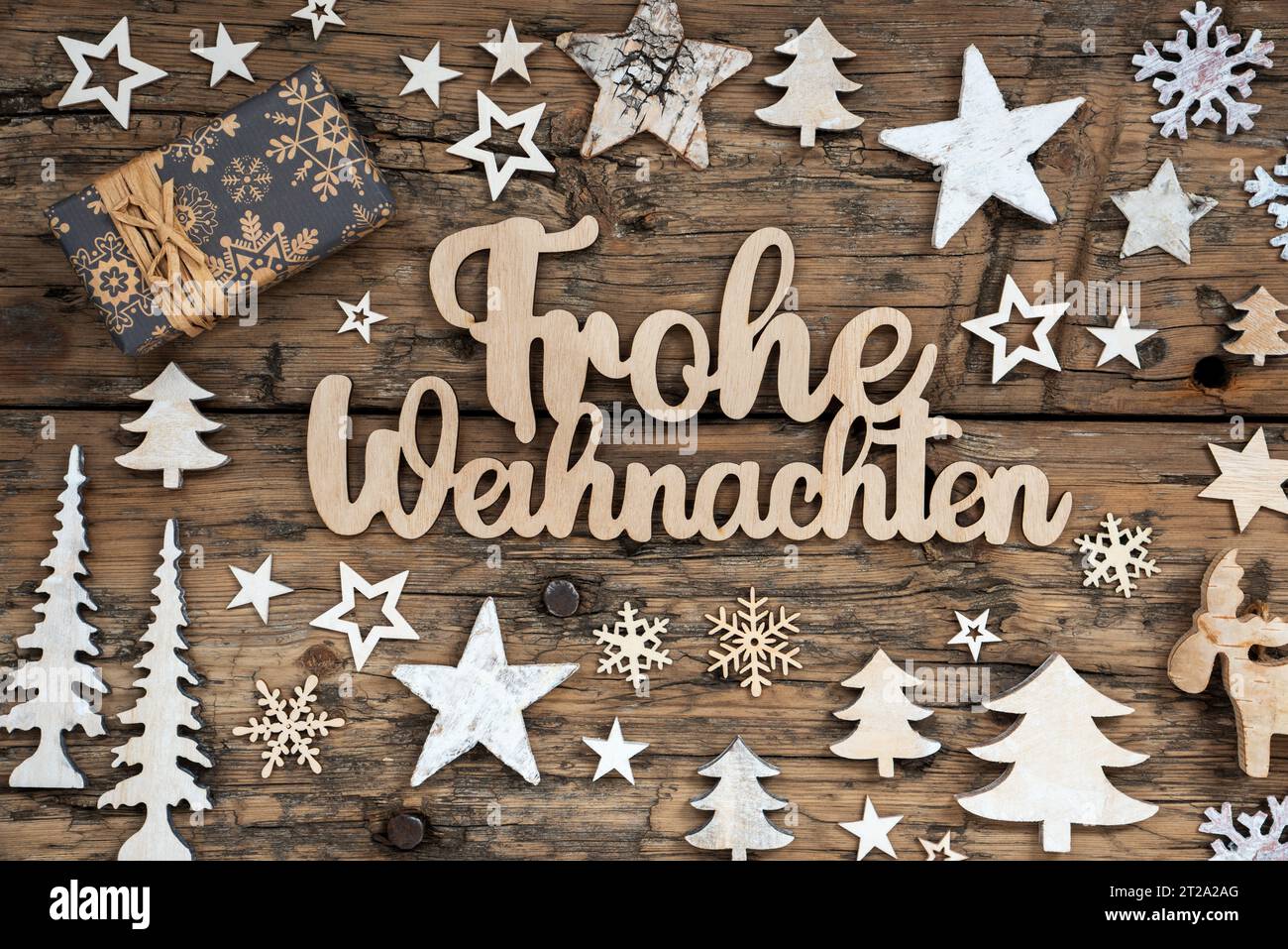 German Text Frohe Weihnachten, Means Merry Christmas In English ...