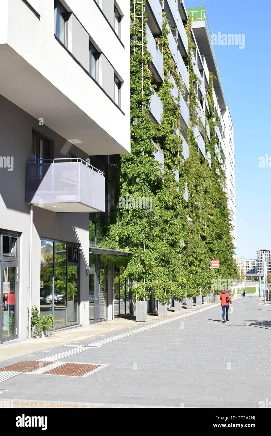 VIENNA, AUSTRIA - OCTOBER 2, 2023: Modern residential building ...