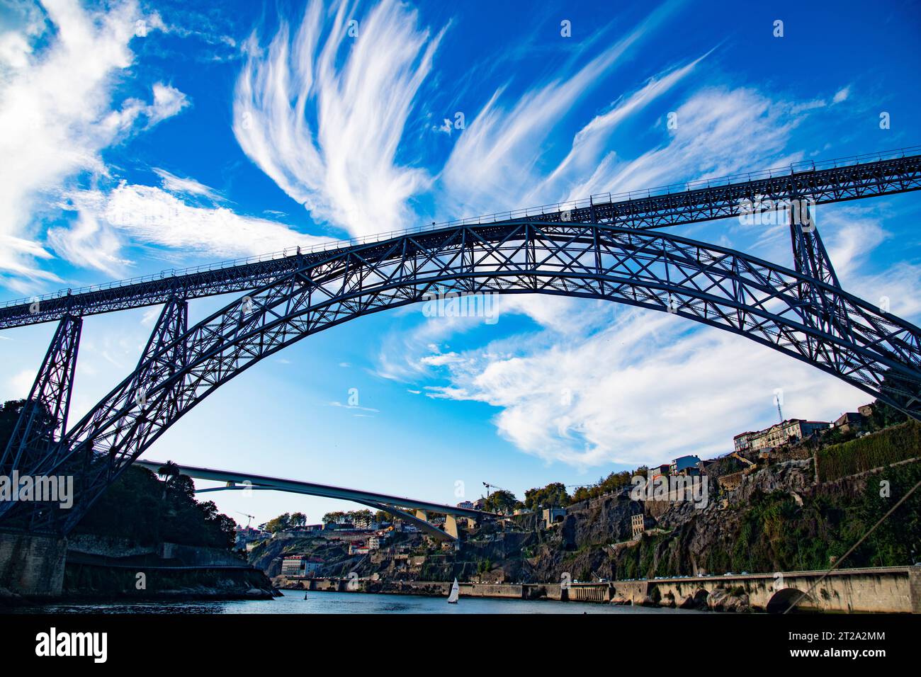 Gustave Eiffel, Ponte Dona Maria Pia, River Duro, Porto, Portugal Stock ...
