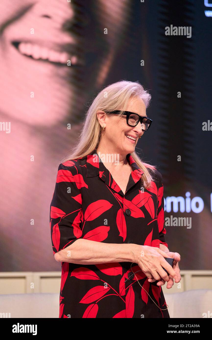 Oviedo. Spain. 20231018, Meryl Streep attends 'Meryl's decisions', a ...