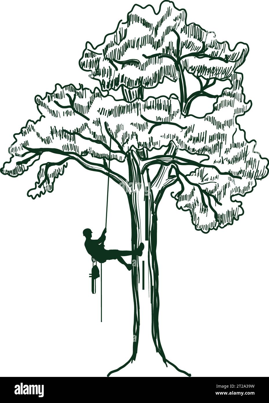 Working at height silhouette Stock Vector Images - Alamy