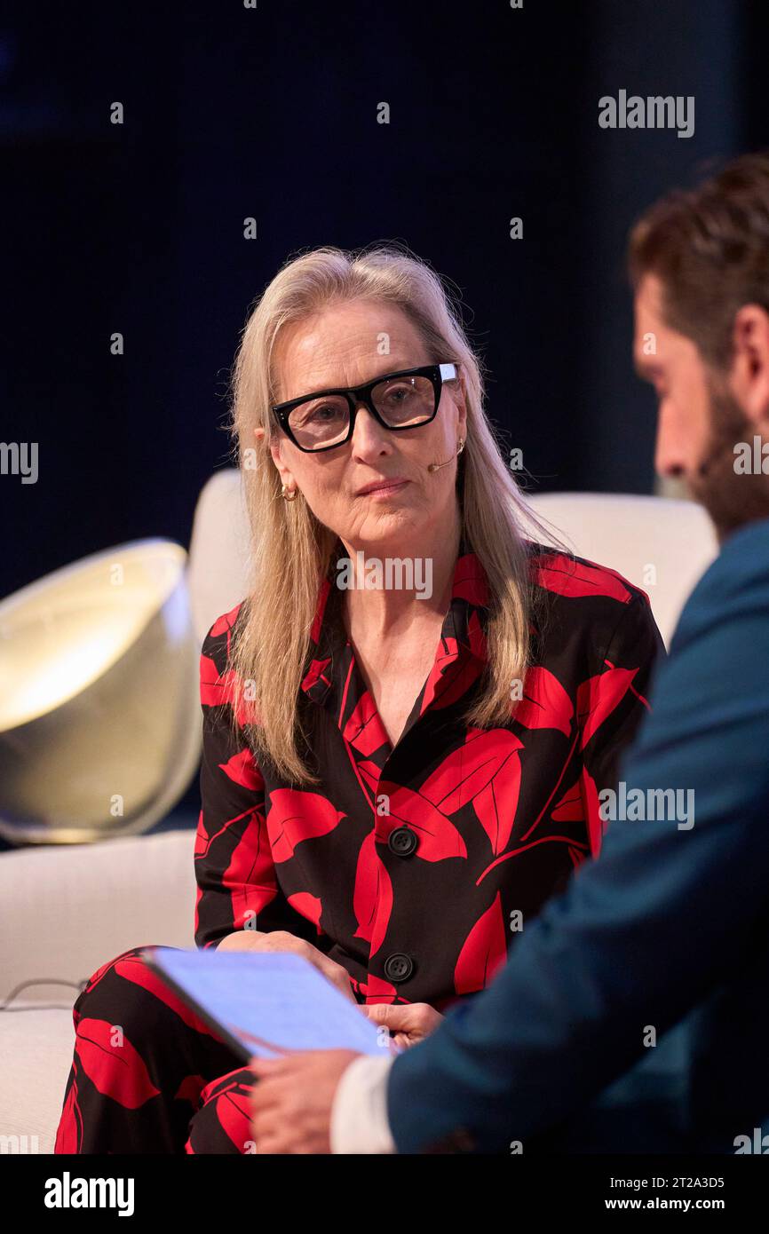 Oviedo. Spain. 20231018, Meryl Streep attends 'Meryl's decisions', a ...