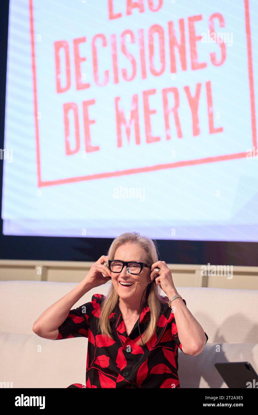 Oviedo. Spain. 20231018, Meryl Streep attends 'Meryl's decisions', a ...