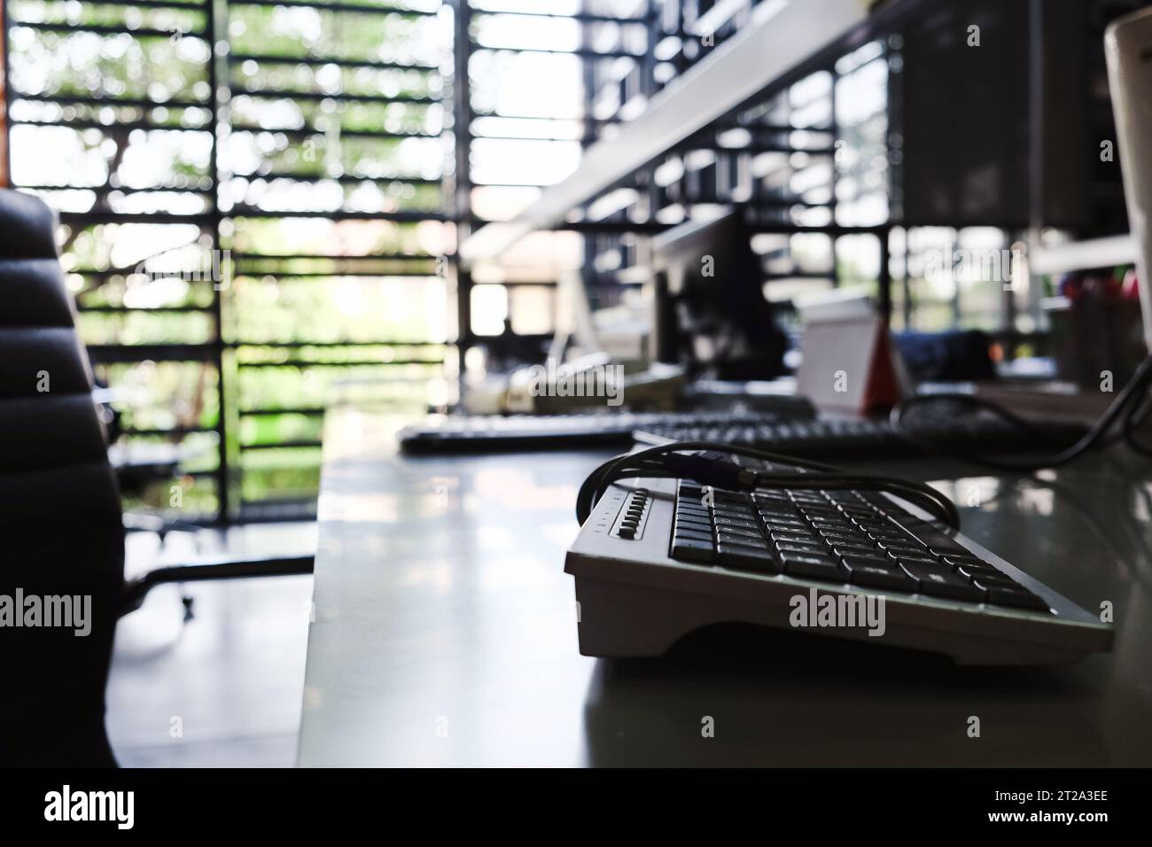 Office interior, workspace, Office desk Stock Photo - Alamy
