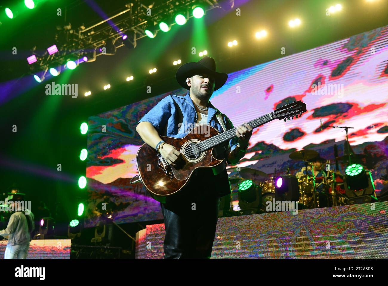 MIAMI, FLORIDA - OCTOBER 15: Alberto Acosta of Grupo Frontera performs ...