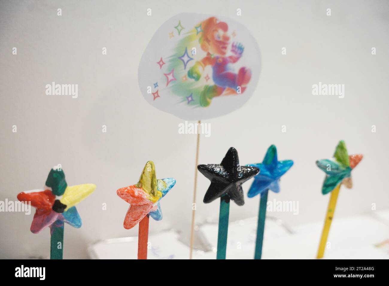 Kids starts mario crafts.super mario children crafts Stock Photo - Alamy