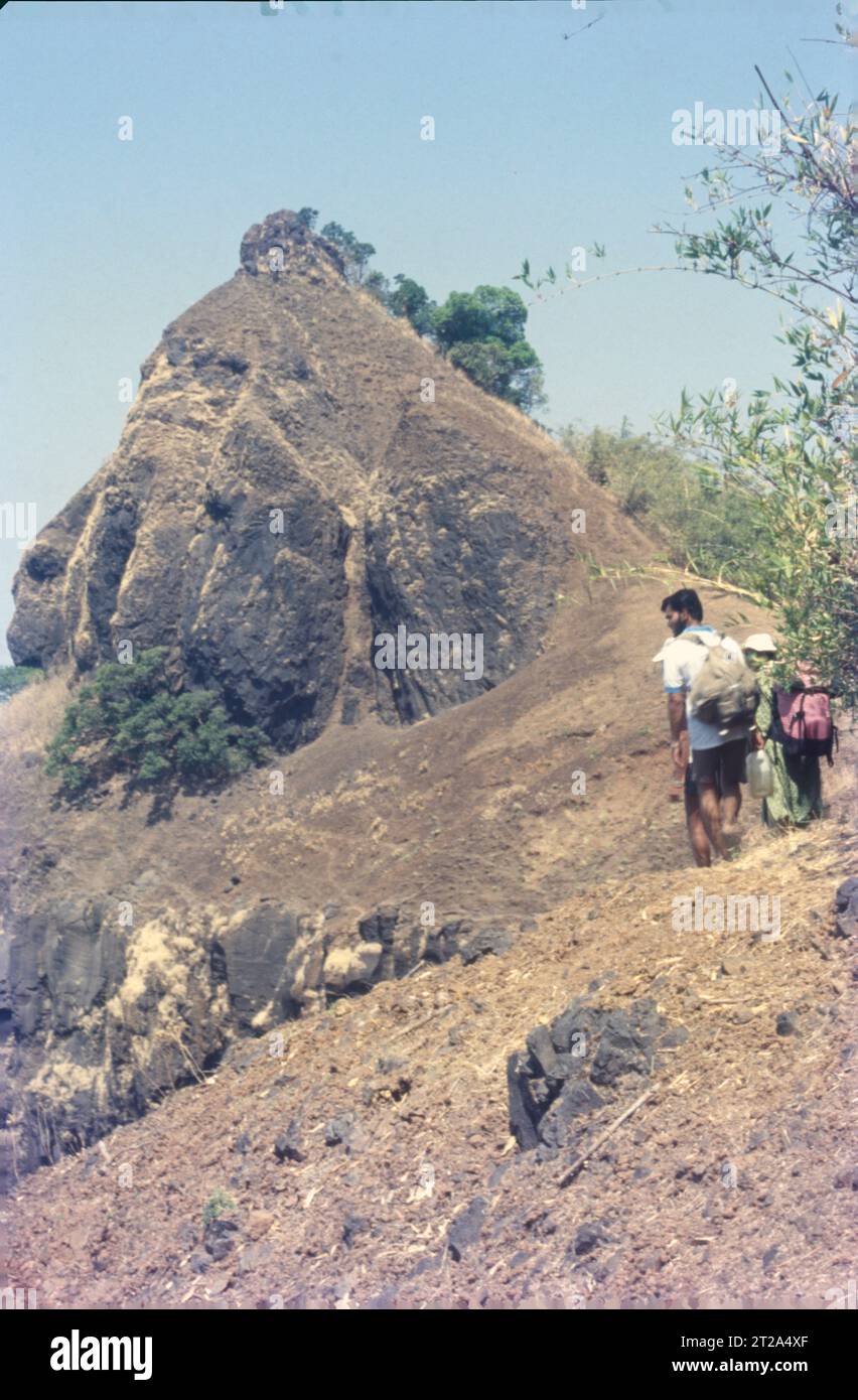Trackers Tracking on Hills On Way to Matheran Hill Station, Maharashtra ...