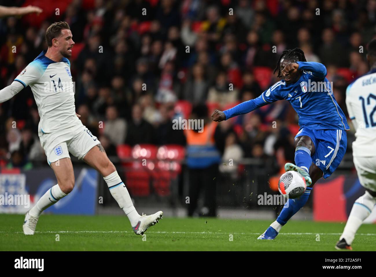 London, England. 17/10/2023, Moise Kean (Italy)Jonathan Henderson ...