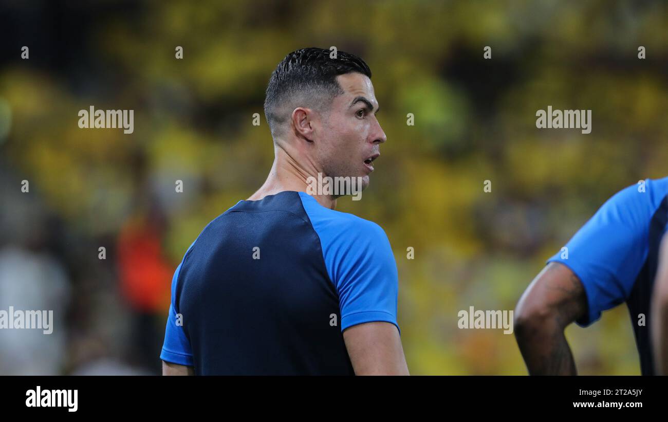 Cristiano Ronaldo Of Al Nassr Fc In Action Prior The Al Nassr Fc Ksa
