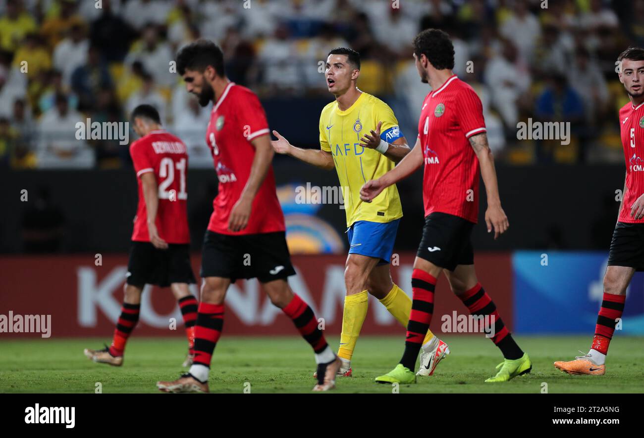 Cristiano Ronaldo of Al Nassr FC in action during the Al Nassr FC (KSA) vs FC Istiklol (TJK ...