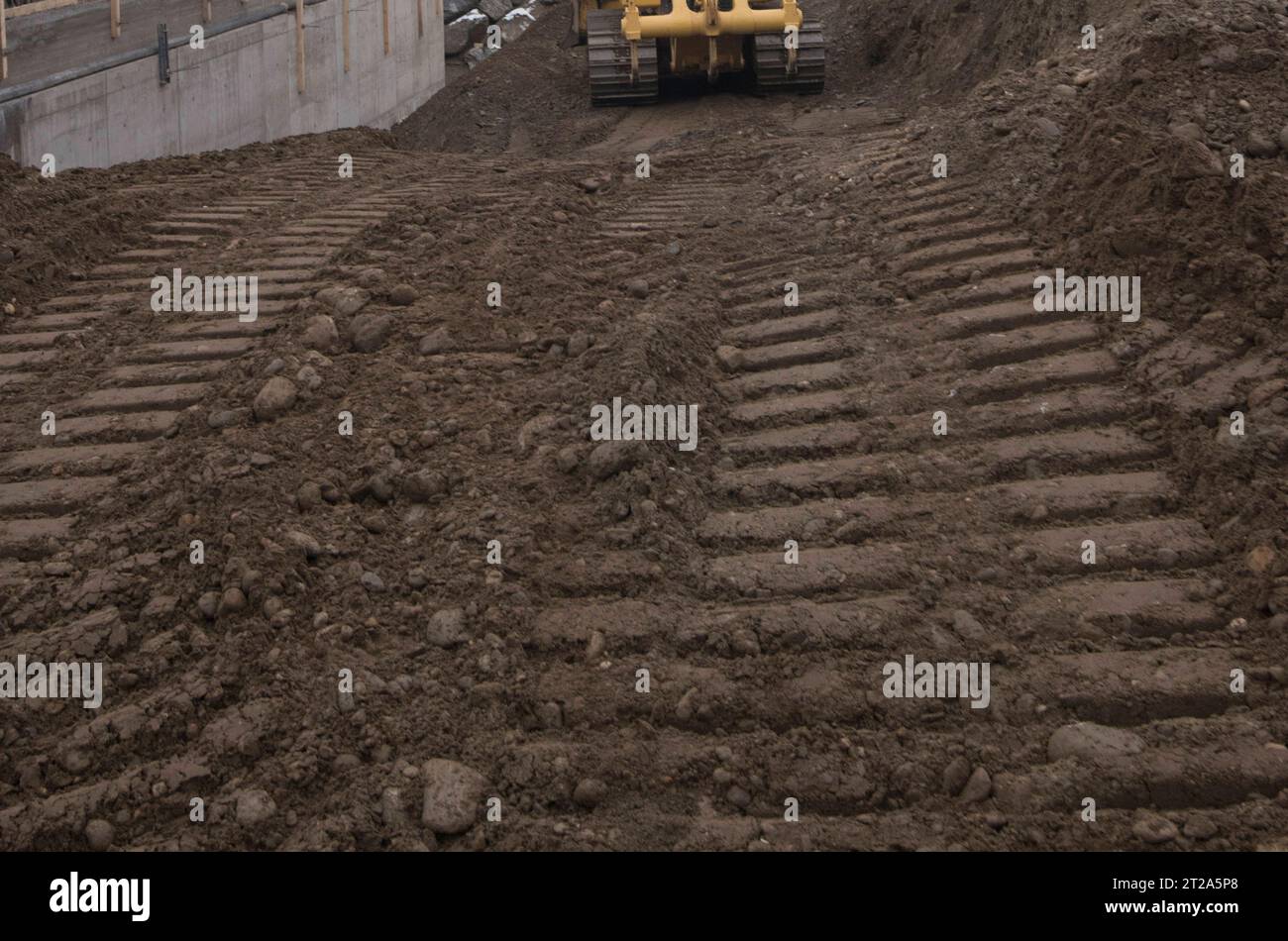 Ground Leveling And Flattening In Road Construction And Traffic ...
