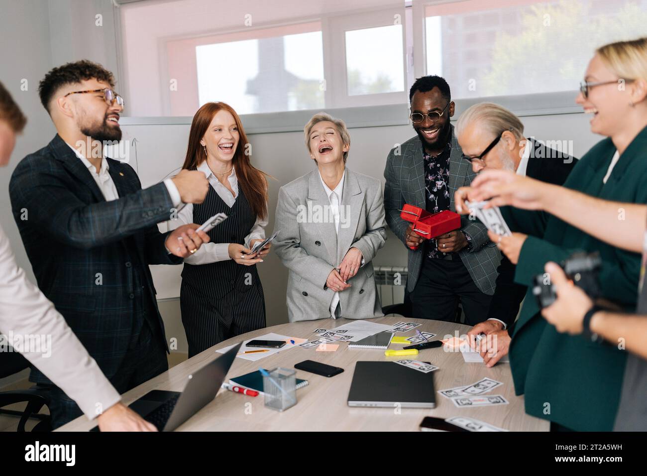 Start up team rejoicing hi-res stock photography and images - Alamy