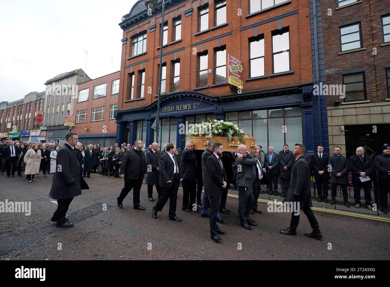 The coffin of Olympic medallist boxer and press photographer Hugh ...