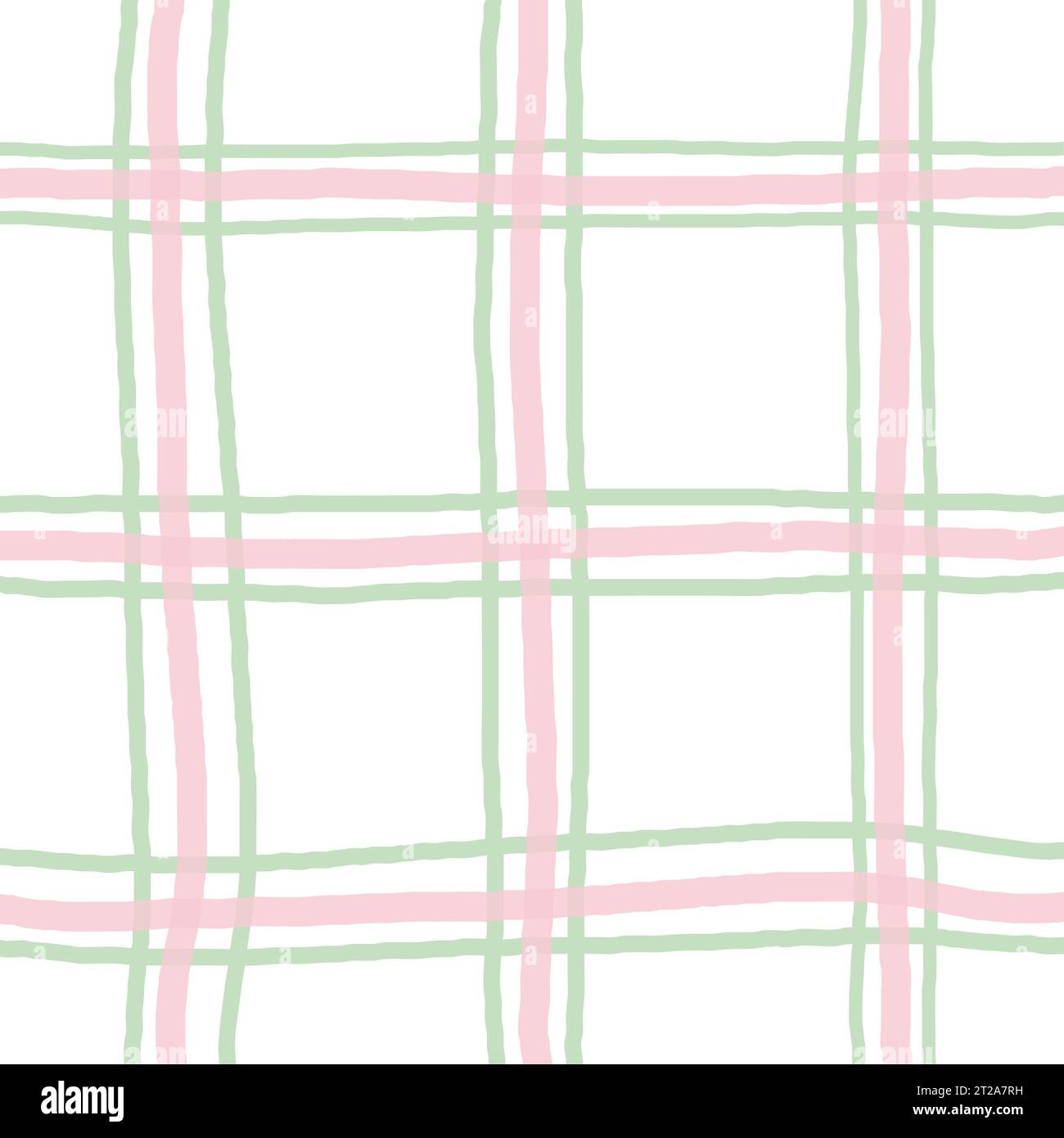 Delicate Cottagecore cute Plaid Checks Vector Pattern. Homestead ...