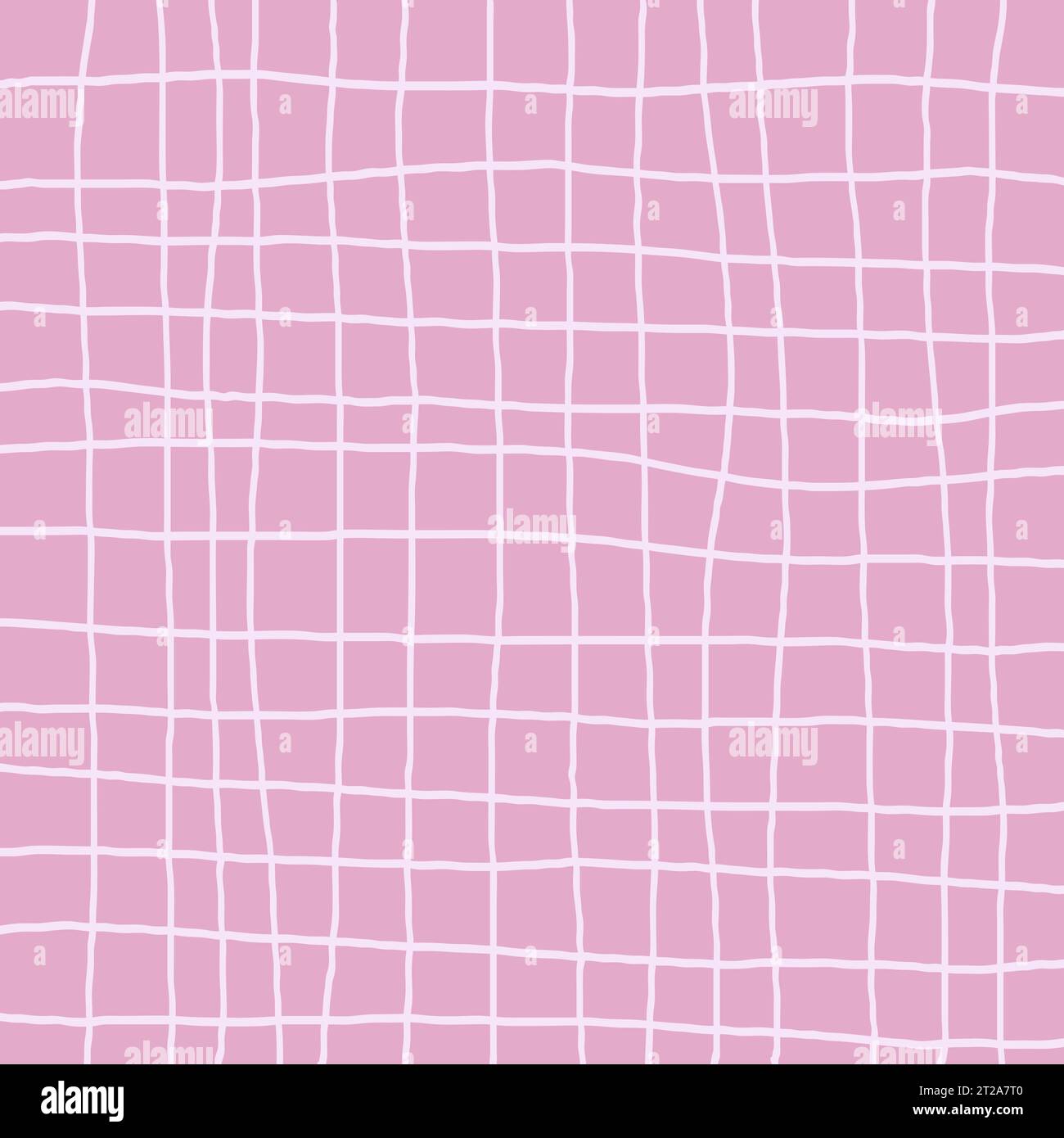 Hand Drawn purple plaid with white Vector Seamless Pattern. Doodle ...