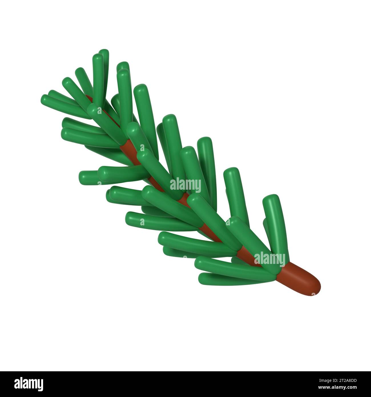 3d green lush spruce branch isolated render abstract evergreen tree Cut ...