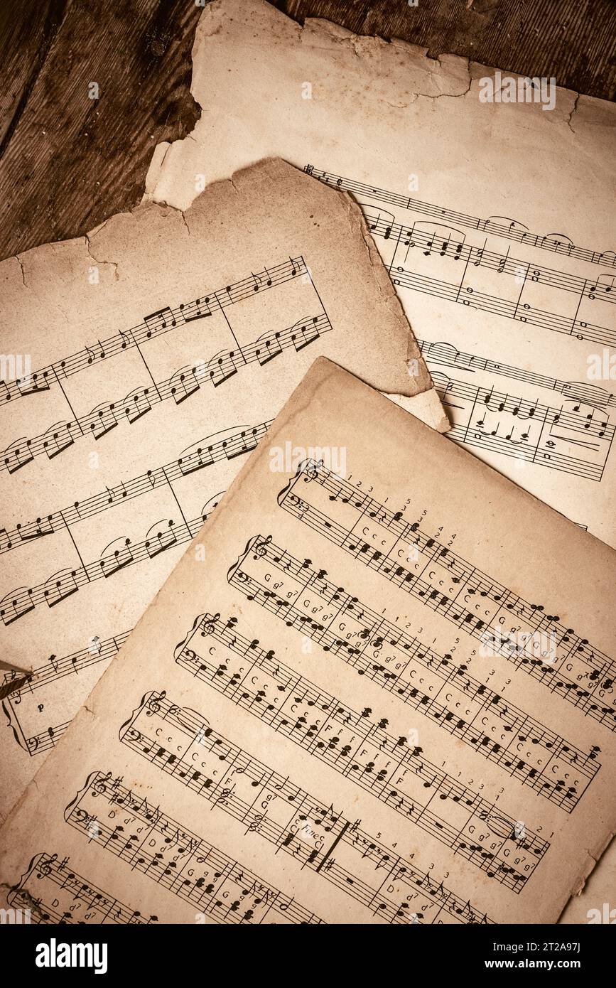 Old classical sheet music vintage hi-res stock photography and images ...