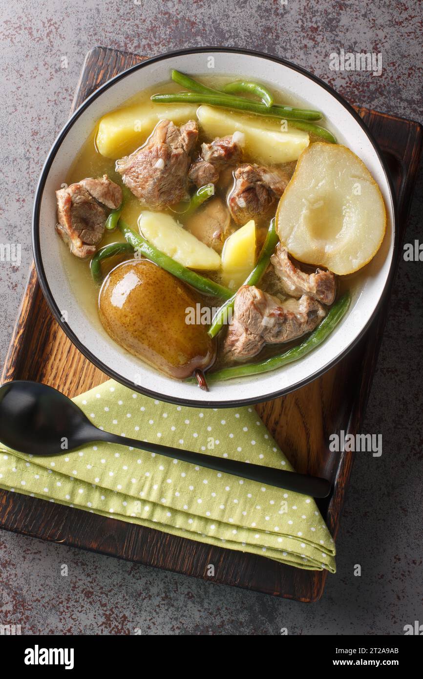 Slow Cooked Lamb Stew with Pears, Potatoes, Onions and Green Beans ...