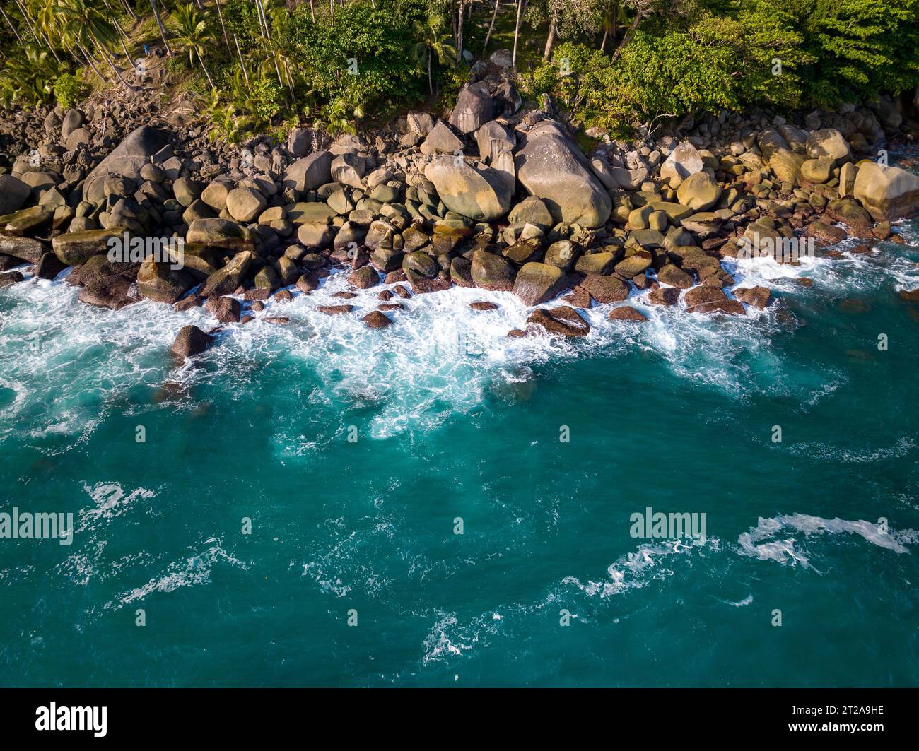 Aerial view seashore with mountains at Phuket Thailand, Beautiful ...