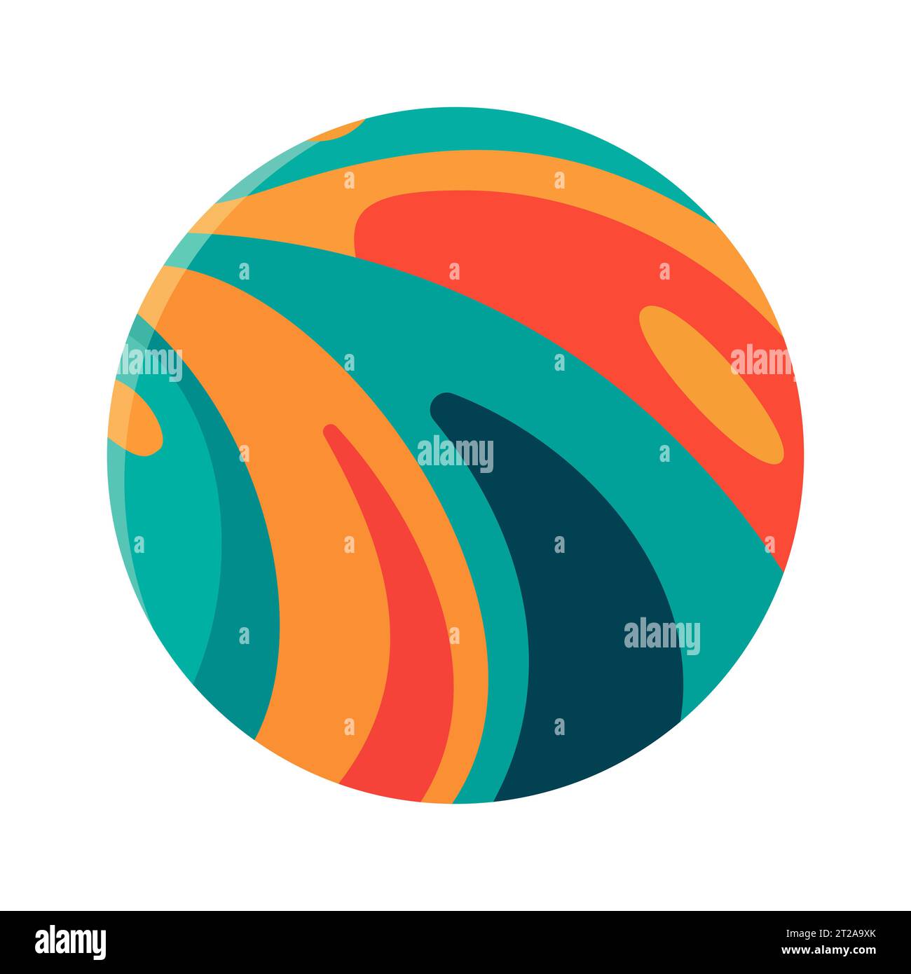 Ball isolated on white background. Abstract colorful circle. Vector ...