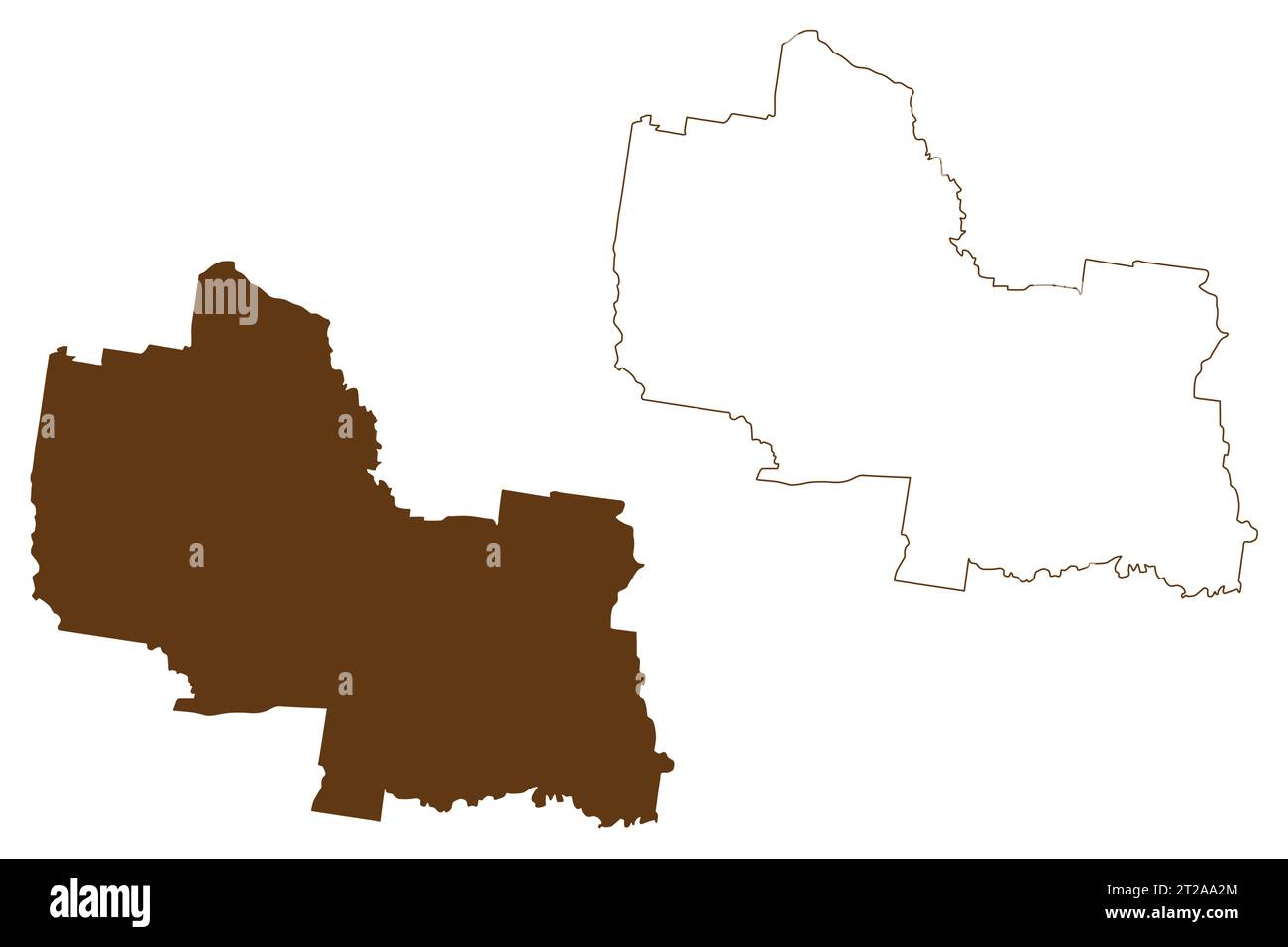 Victoria plains vector outline map Cut Out Stock Images & Pictures - Alamy