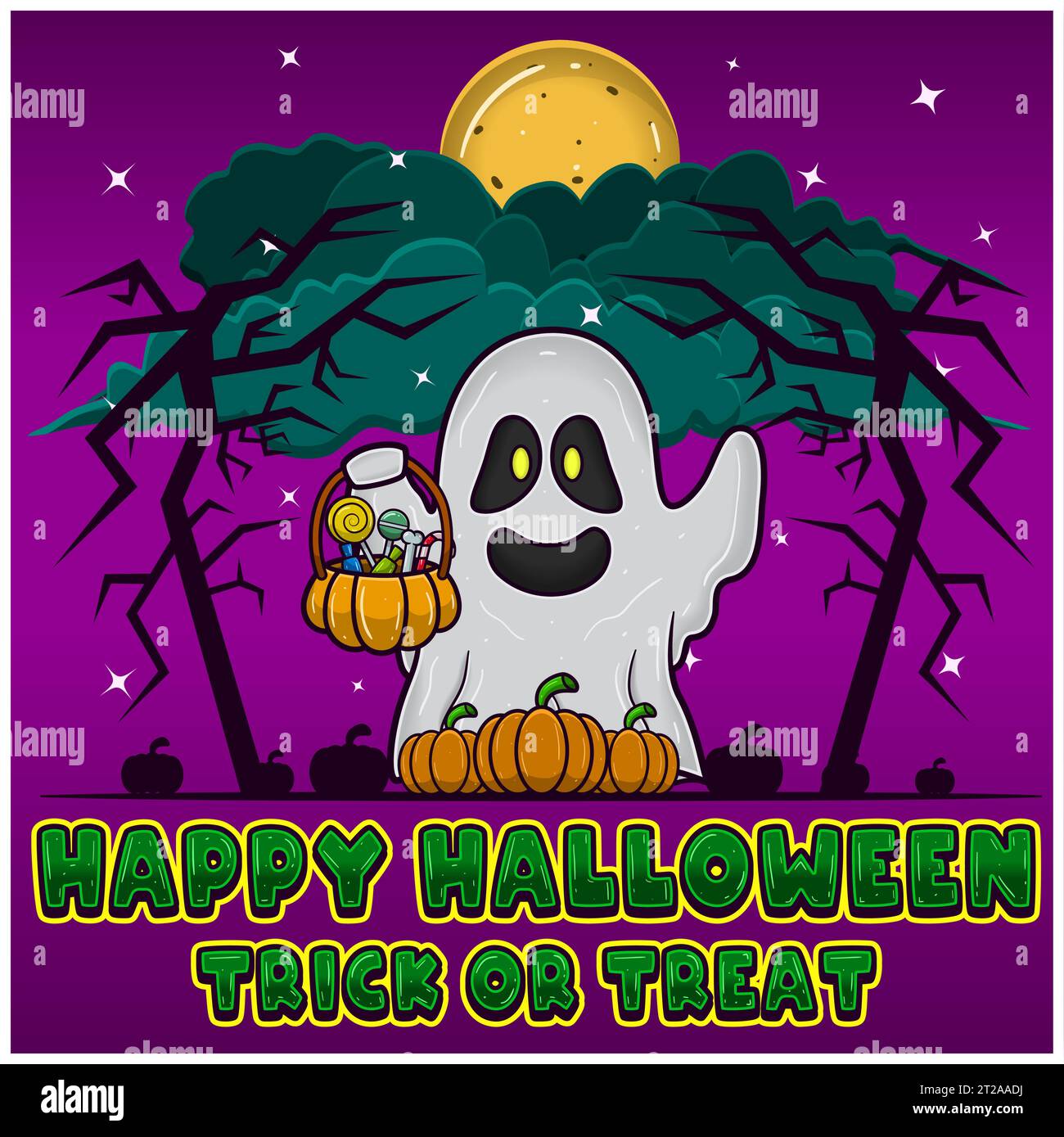 Treat white background Stock Vector Images - Alamy