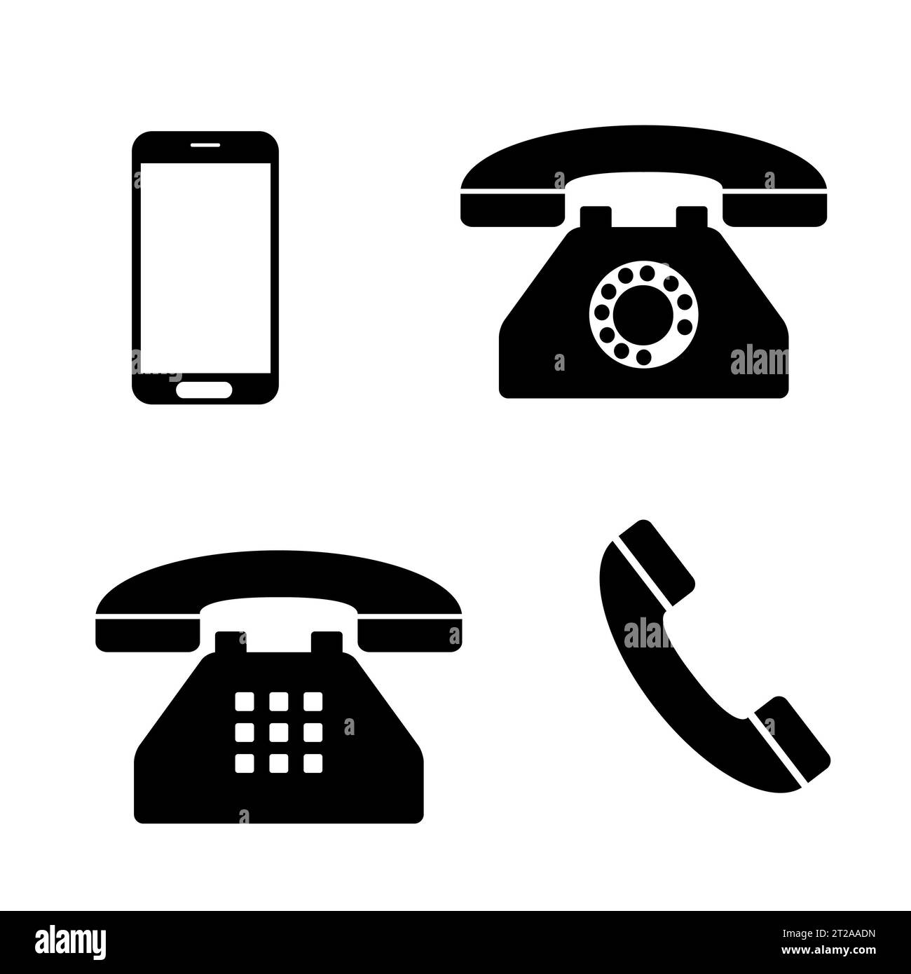 Phone icon collection. Mobile phone icon, home Phone Icon and Telephone ...